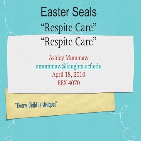 Eex4070 easter seals powerpoint | PPT
