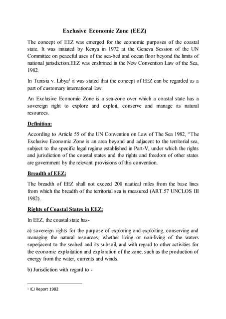 Exclusive Economic Zone and Sustainable Ocean.pptx