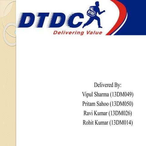DTDC courier | PPTX