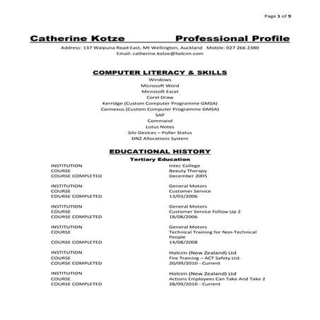 Sue coles cv 2016 nov | DOCX