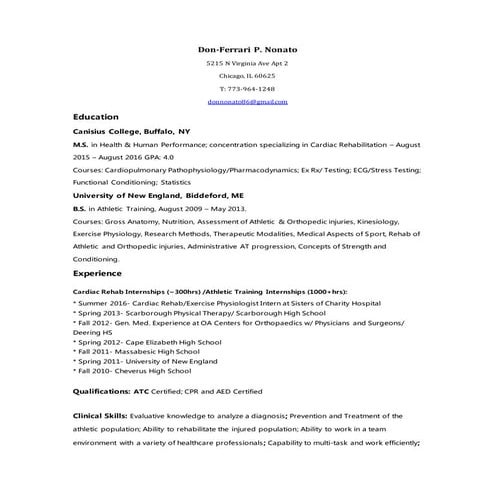 Most Recent Resume | PDF