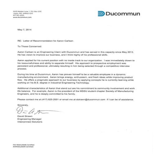 Letter of recommendation_Dave | PDF