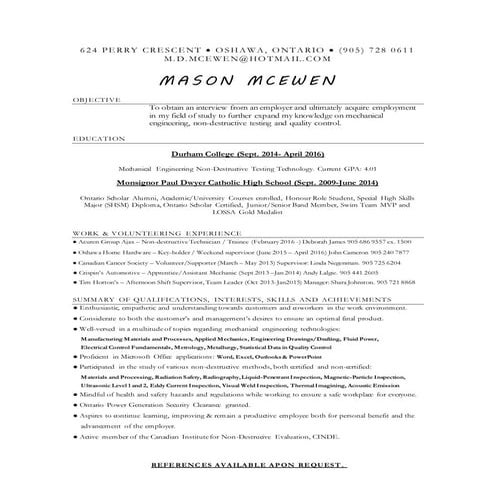 Mason's Resume | DOCX
