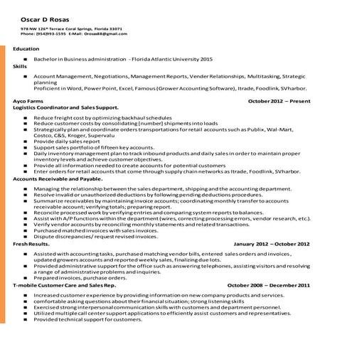 Oscar Rosas Resume | DOCX