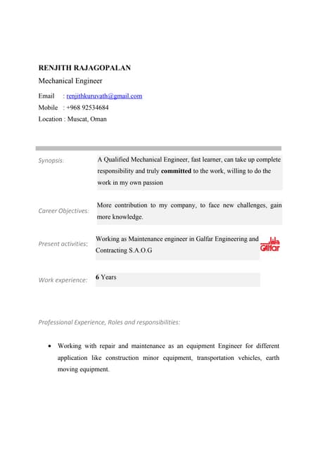 Renjith Rajagopalan presentations