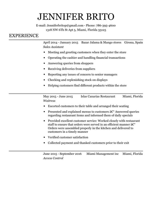 Resume Template original | DOCX | Business | Business and Finance