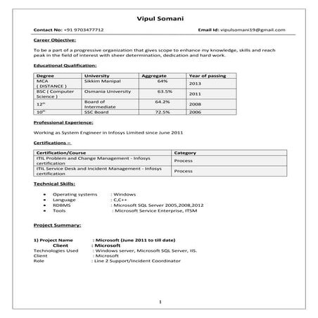 Sr. Manufacturing / Quality Engineering | DOCX