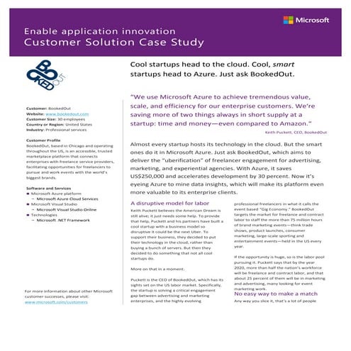 BookedOut + MS Case Study_2015 | PDF