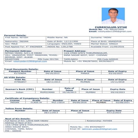 NITISH YADAV RESUME 1 | DOC