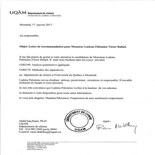 lettre de reference uqam 2 | PDF