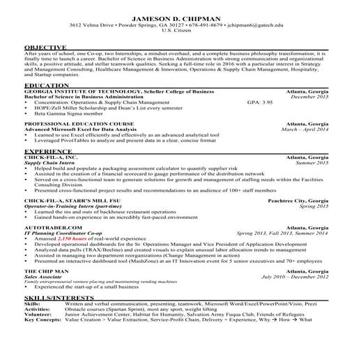 Resume - Jameson Chipman | PDF | Business Administration | Business