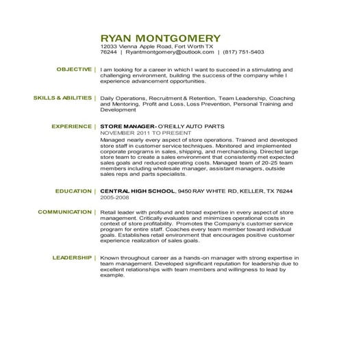 Ryan Montgomery Resume | DOCX