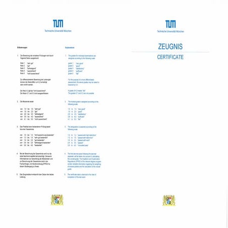 TUM Certificate | PDF