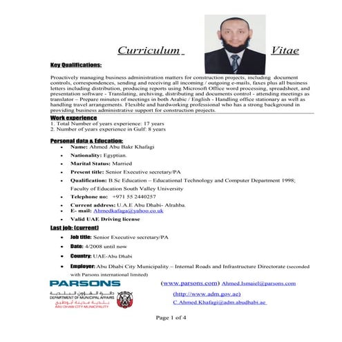 CV-April 2016 | DOC | Technology & Computing