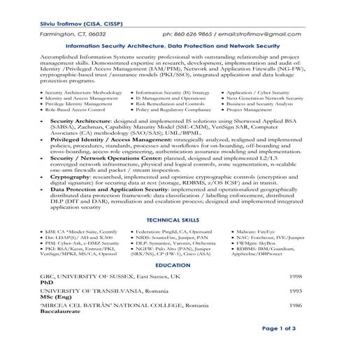 Resume_STrofimov | DOC | Databases | Computer Software and Applications