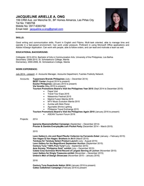 Cv emanuel villamayor English | PDF