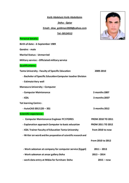 Abdullah(Mechanical Eng) CV | DOC