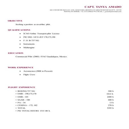 CV TANYA P AMADO TORRES | PDF