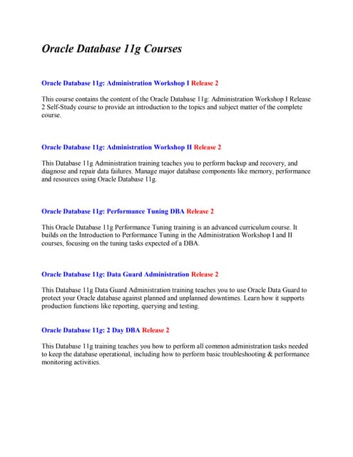 Pdf Oracle 19c Database Administration Oracle Simplified Ppt 9162