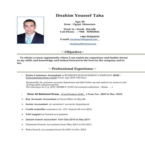 Ibrahim Yousef- CV | PDF