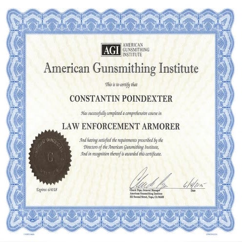 AGI LEO Armorer Cert | PDF