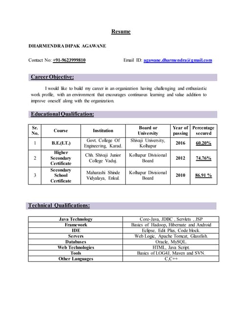 Giridhar resume | DOCX | Programming Languages | Computing