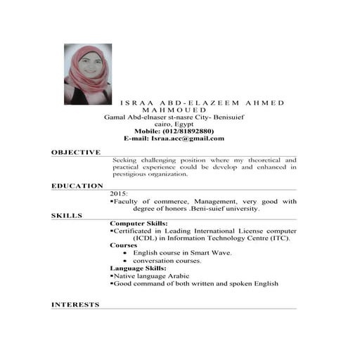 ISRAA CV | DOC