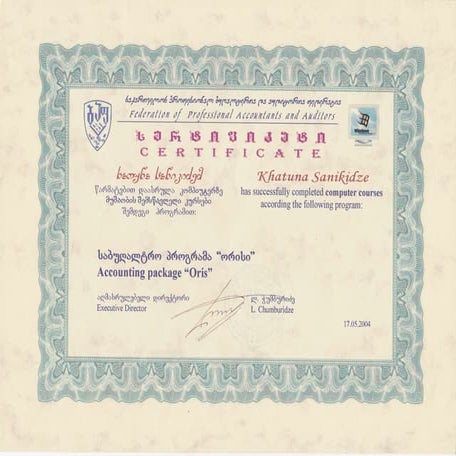 certificate ORIS | PPT