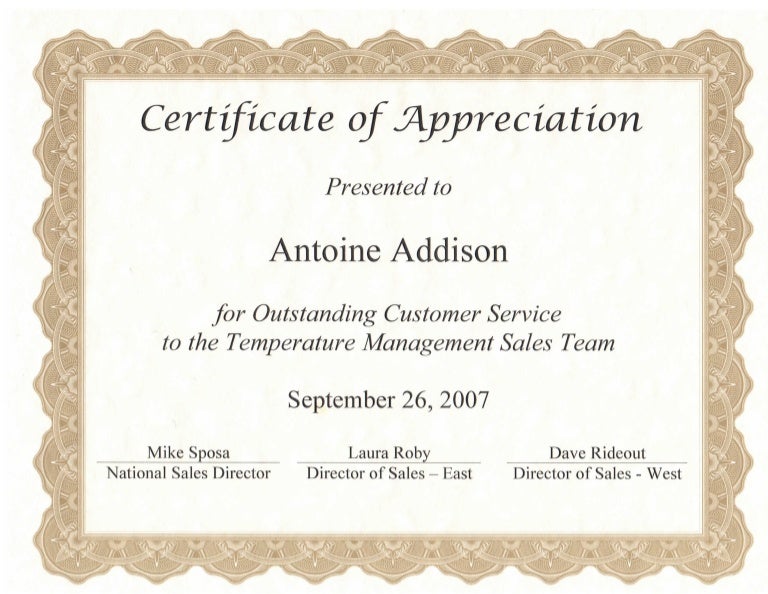 Customer Service Certificate For TM customer-service-certificate-for-tm