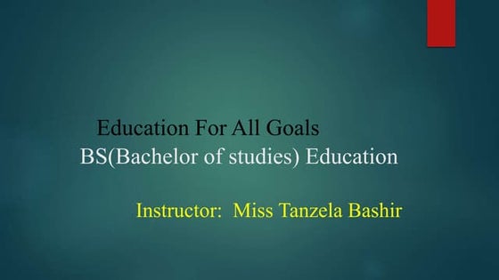 EDUCATION FOR ALL | PPTX