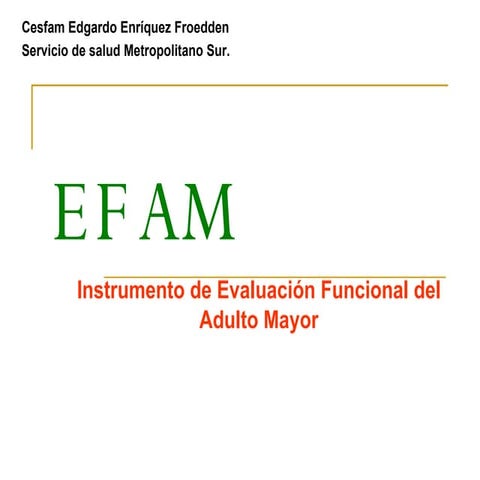 Efam Sesion Educativa U De Chile | PPT