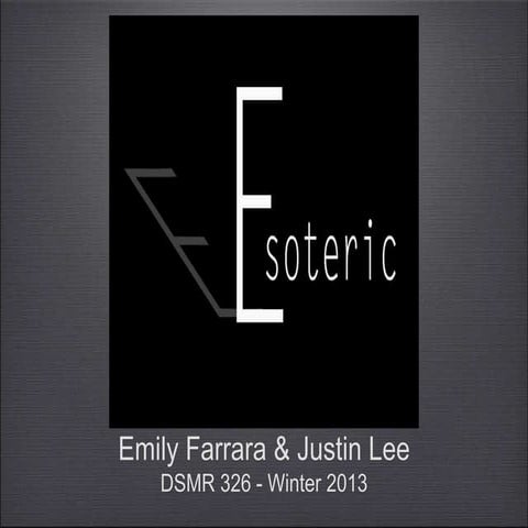 International Fashion Merchandising: Esoteric Store Start Up | PPT