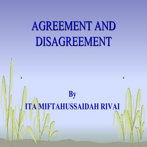 Agree and disagree | PPTX