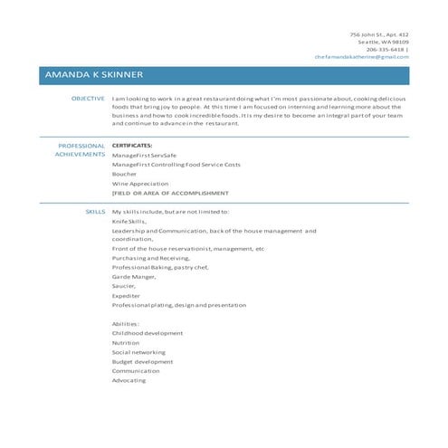 Mandy's Resume | DOCX