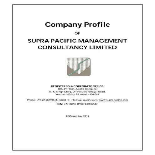 Supra_Company_Profile_1_12_16 | PDF
