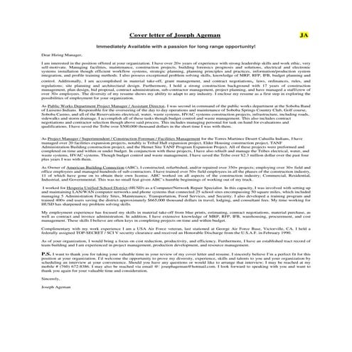 Oto, Eric Cover Letter | DOCX