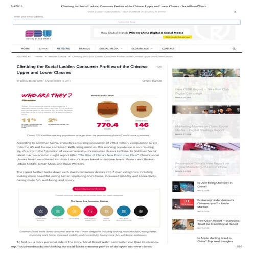 Climbing the Social Ladder_ Consumer Profiles of the Chinese Upper and ...