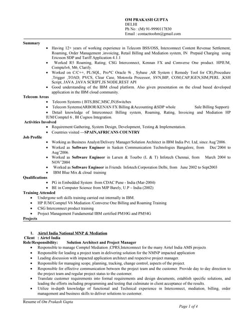 Resume 12yrs Exp | PDF