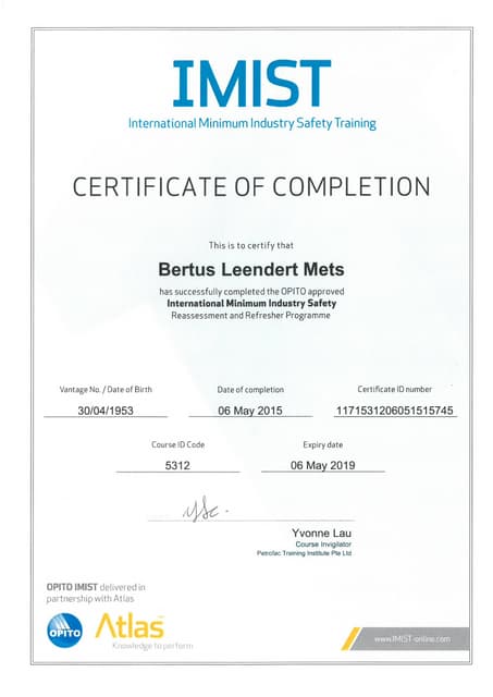 Smith Certificate | PDF