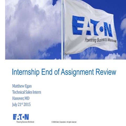 Matthew Egan End of Assignment Presentation | PPTX | Sales | Business