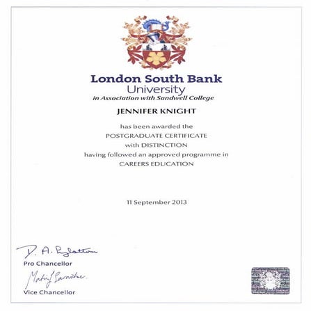 pgcert careerd cert 2013 | PDF