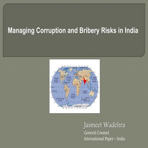 Presentation_corruption risks in India | PDF