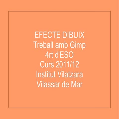 Efecte dibuix. Treball Gimp. | ODP