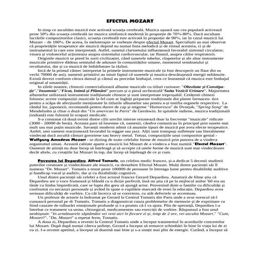 Efectul mozart 2 | DOC