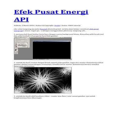 Membuat efek api di photoshop | DOCX