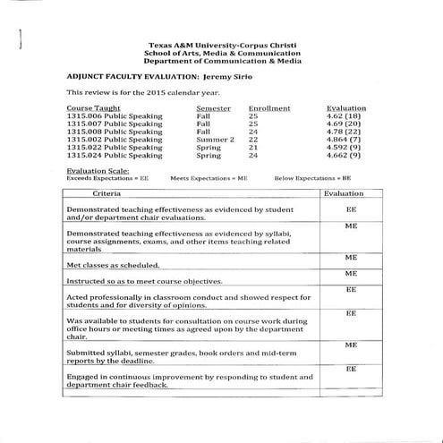 Adjunct Evaluation | PDF