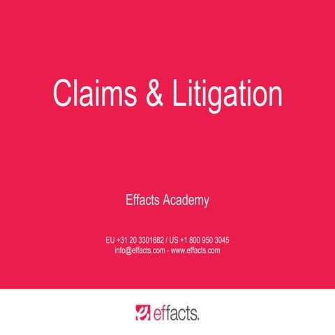 Claims and Litigation | PDF