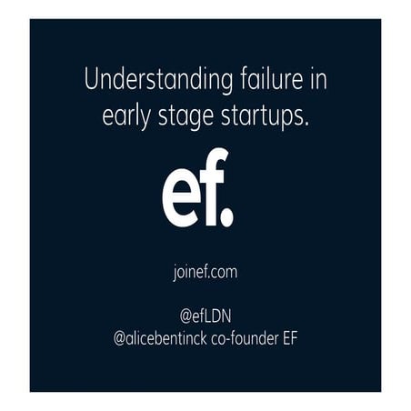 Understanding failure in early stage startups | PDF