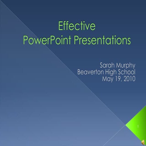 Effective PowerPoint | PPT