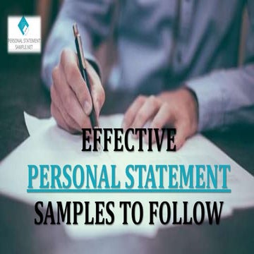 Effective Personal Statement Samples to Follow | PPT